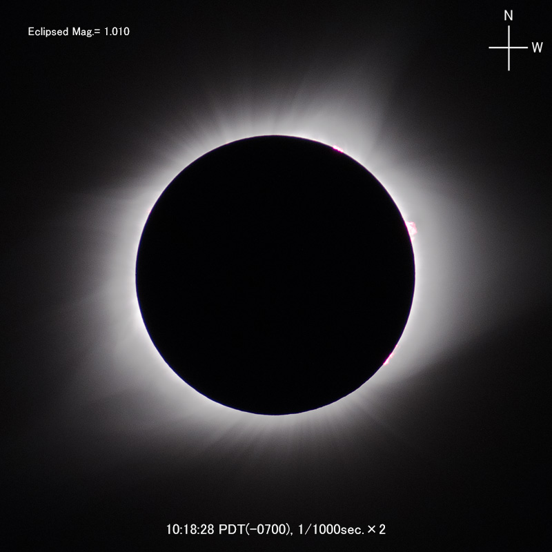 Progress of Total Solar Eclipse on Aug 21, 2017